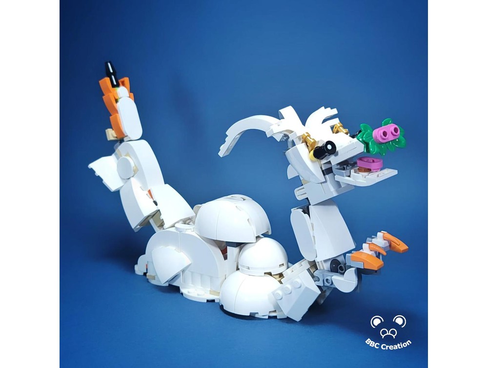 Lego Moc White Dragon By Bbchai Rebrickable Build With Lego