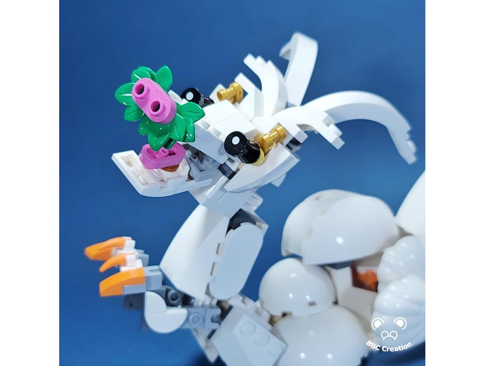 Lego Moc White Dragon By Bbchai Rebrickable Build With Lego