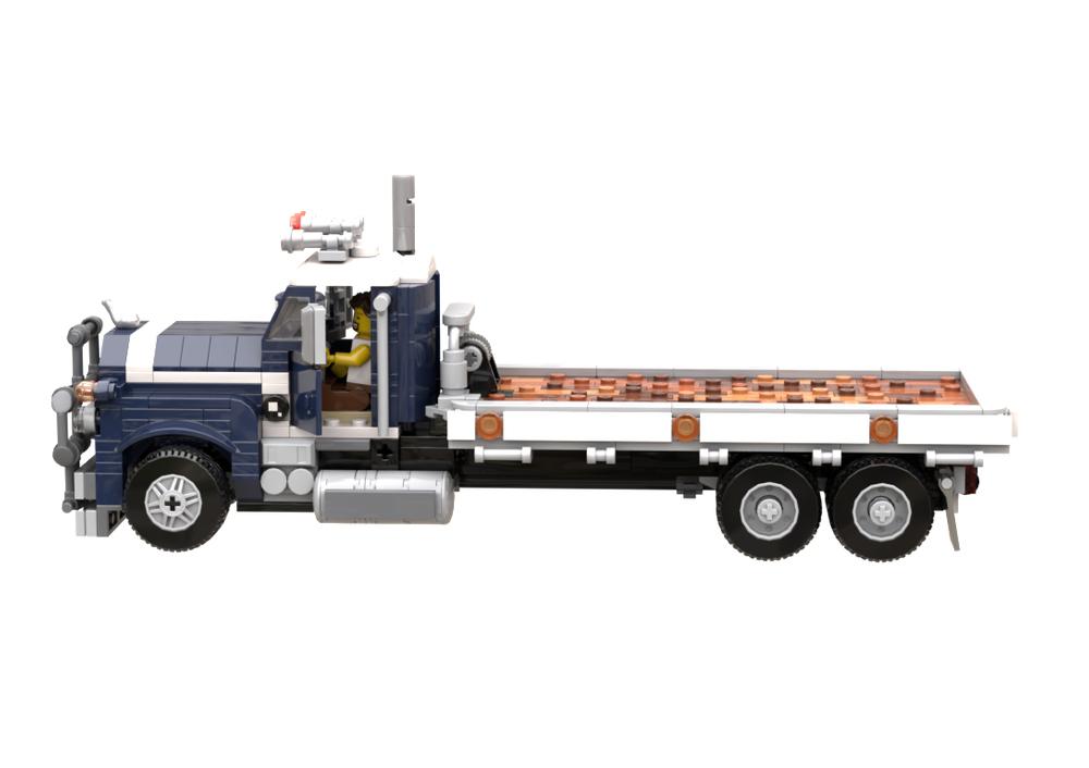 LEGO MOC Mack R Series Flatbed Truck - Dark Blue/White by Brick.Mocman ...