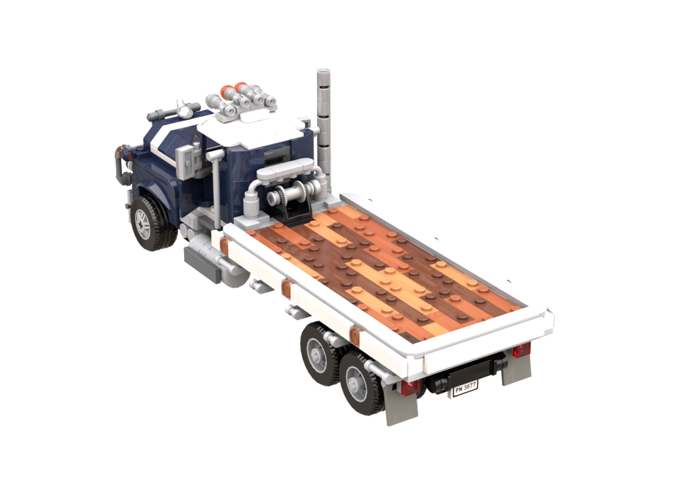 LEGO MOC Mack R Series Flatbed Truck - Dark Blue/White by Brick.Mocman ...