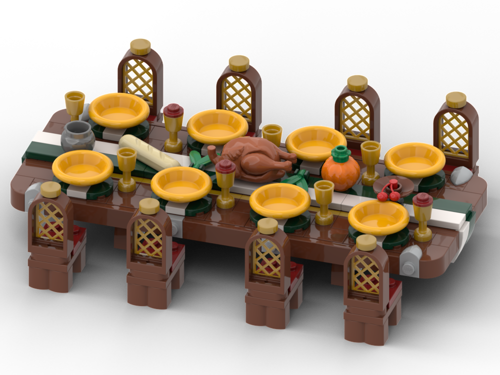 LEGO MOC Medieval Dining Table by Huebre | Rebrickable - Build with LEGO