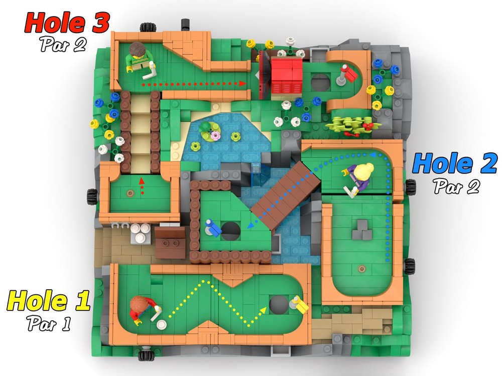LEGO MOC Working Mini Golf Course by LEGOParadise | Rebrickable - Build ...