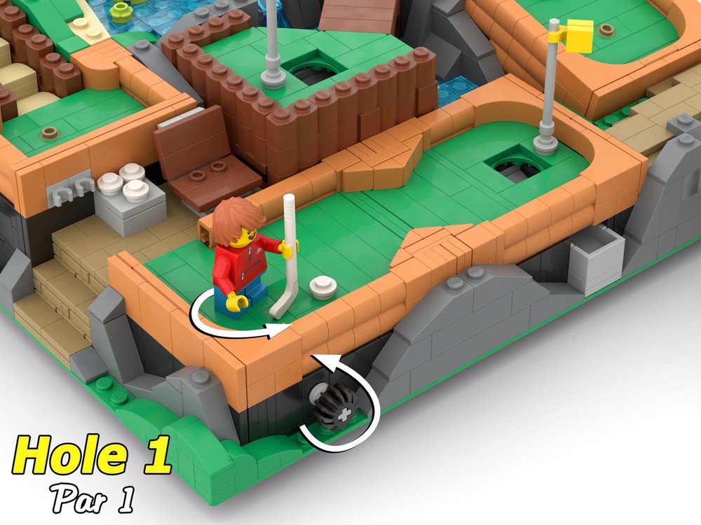 Lego Moc Working Mini Golf Course By Legoparadise Rebrickable Build