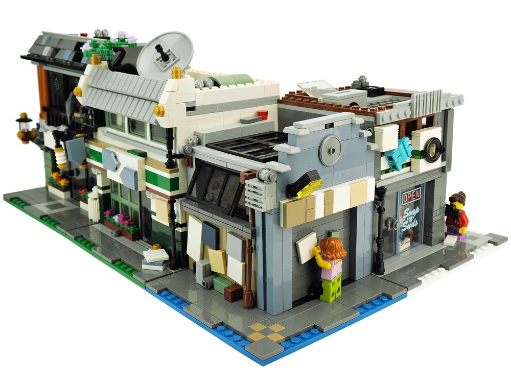 LEGO MOC Street of 4 buildings by De_Marco | Rebrickable - Build with LEGO