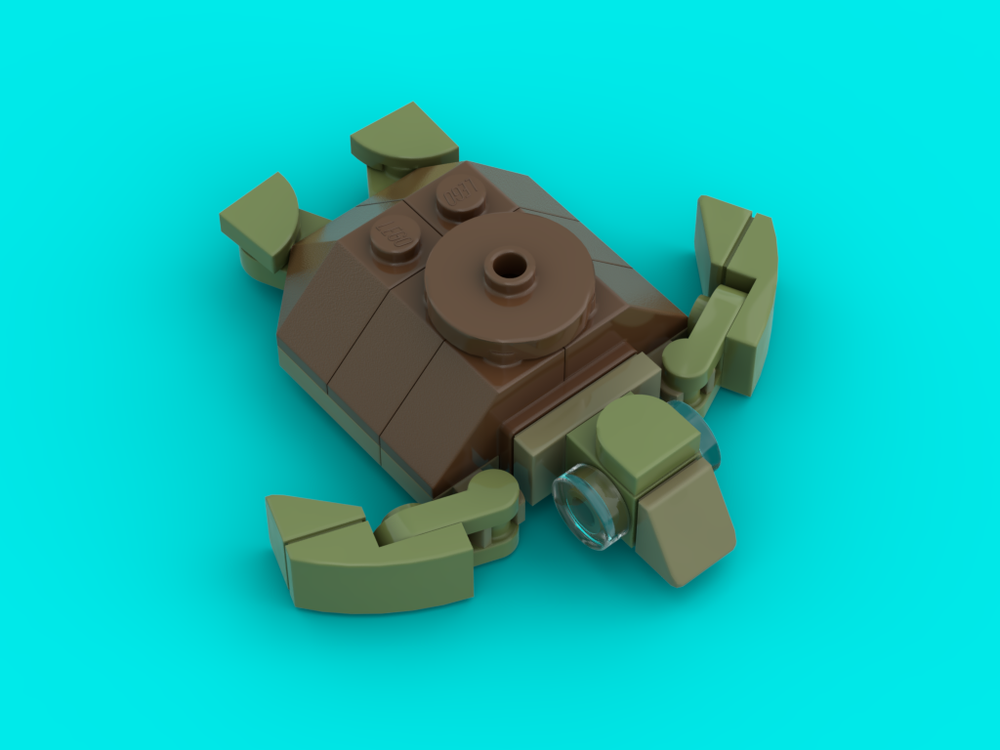 LEGO MOC tiny green sea turtle by cocoacao | Rebrickable - Build with LEGO