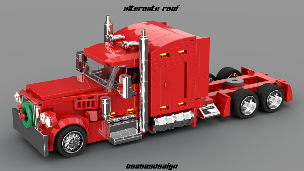 LEGO MOC Christmas Truck (Peterbilt) by besbasdesign | Rebrickable ...