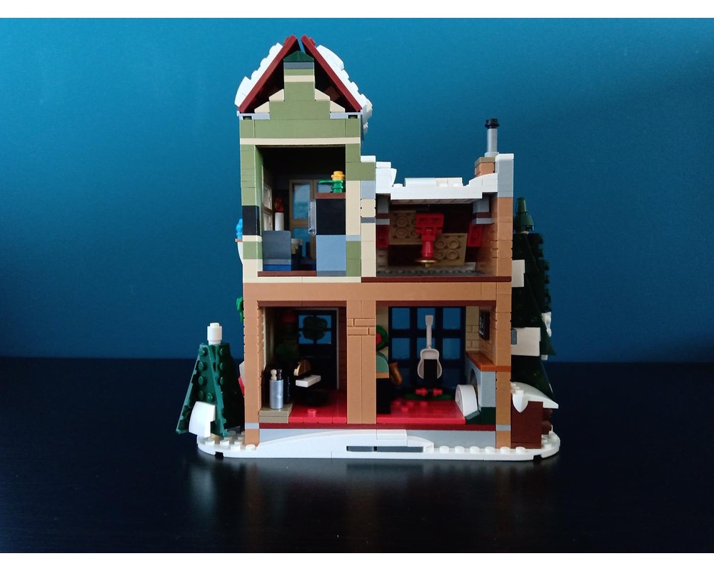 Lego Moc Winter Village Music Store By Colorful Brick Rebrickable