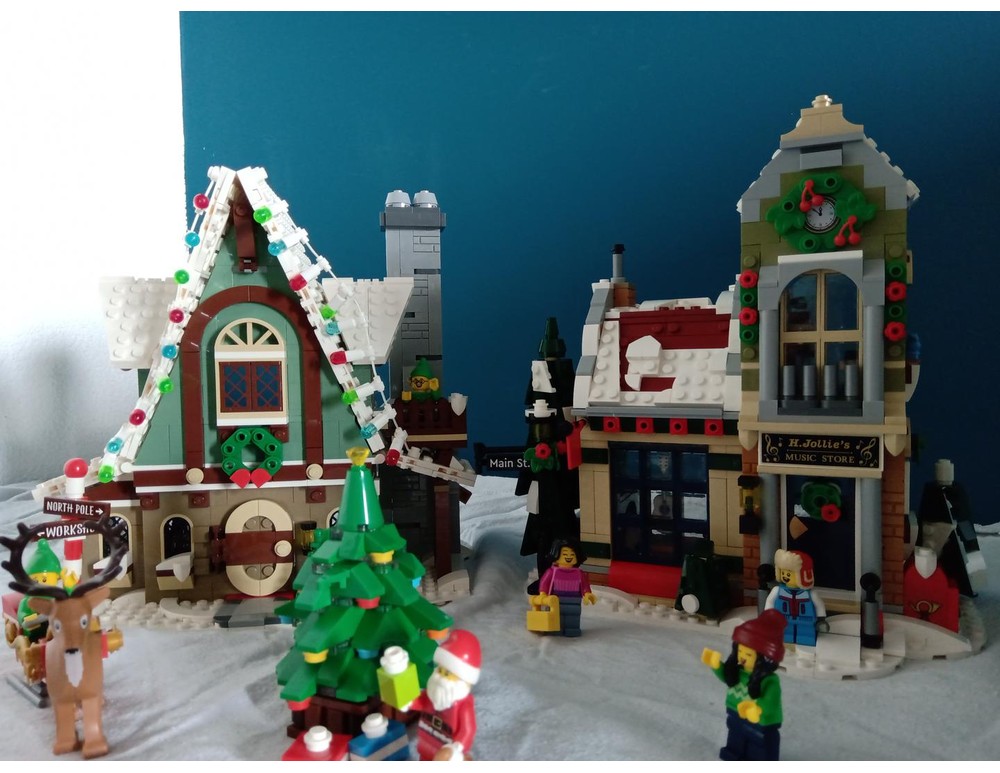 Lego Moc Winter Village Music Store By Colorful Brick Rebrickable