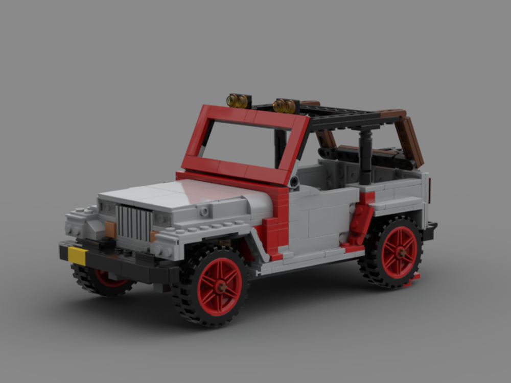 Lego Moc Jeep Yj Jurassic Park By Cocoacao Rebrickable Build With Lego