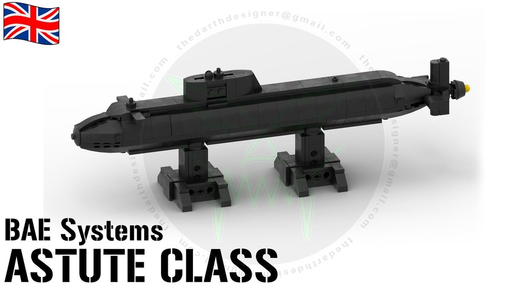 LEGO MOC ASTUTE Class | Nuclear Submarine - 1/300 Scale by ...