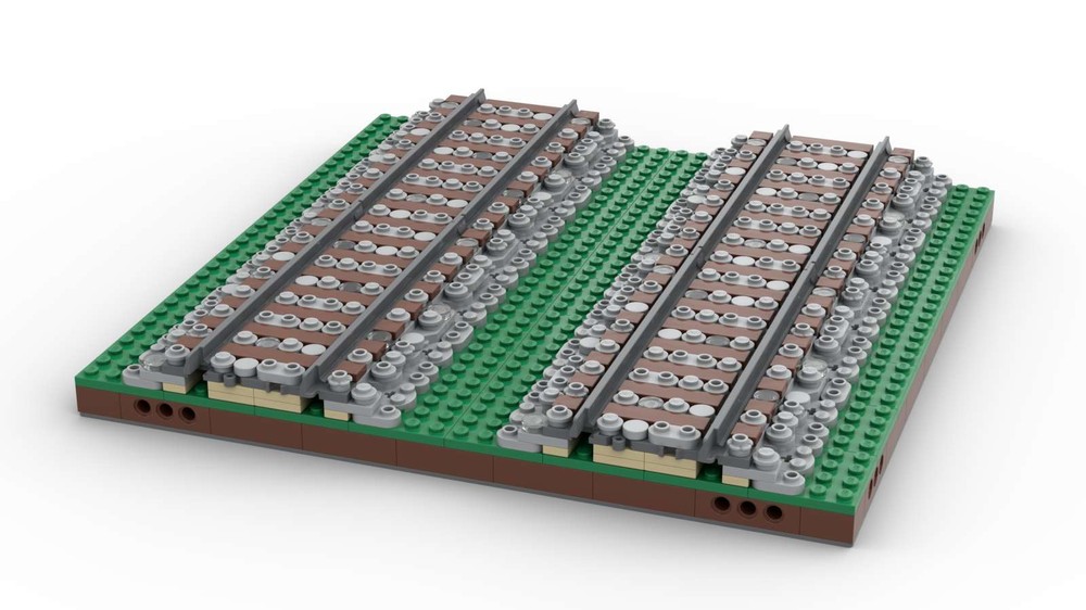 LEGO MOC 012 Ballasted Dual Track Baseplate by brickingohio ...