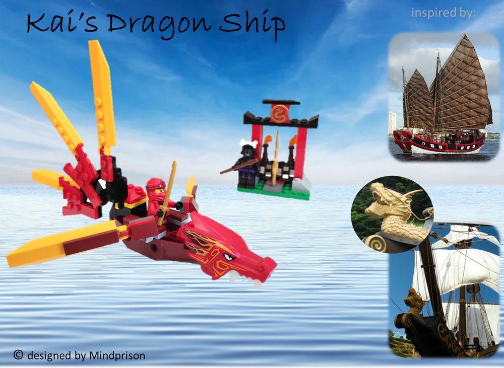 LEGO MOC Kai's Dragon Ship by Mindprison | Rebrickable - Build with LEGO
