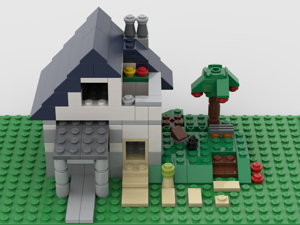 Lego Moc 5891 Mini Hillside House By Nkende Rebrickable Build