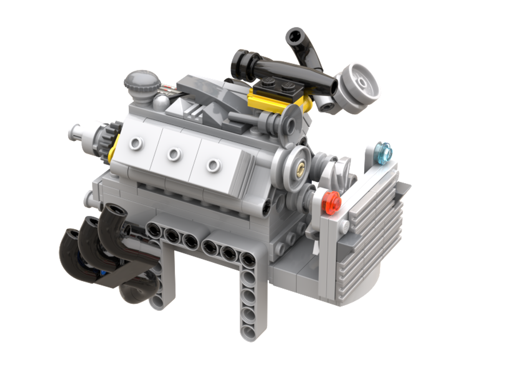 LEGO MOC V6 Engine by Duapidet | Rebrickable - Build with LEGO