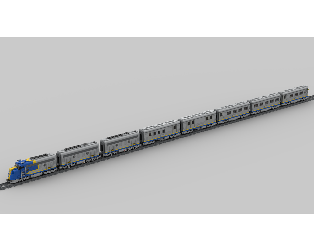 LEGO MOC Santa fe passanger train - observation car by josszo ...