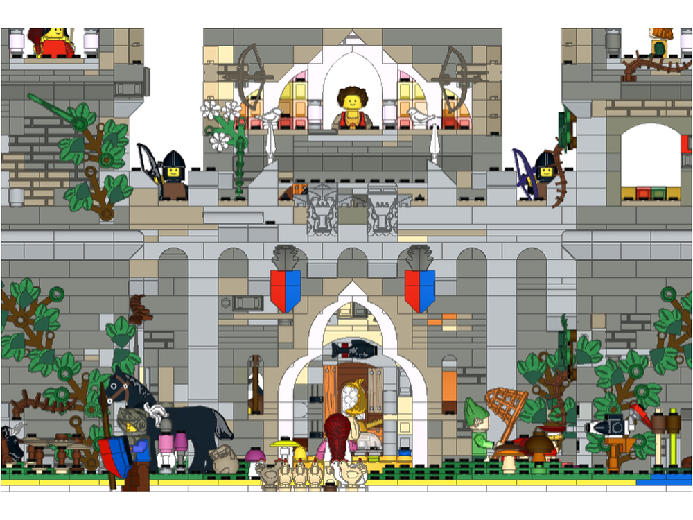 Lego Moc Nostalgic Castle Summer By Cvi Rebrickable Build With Lego
