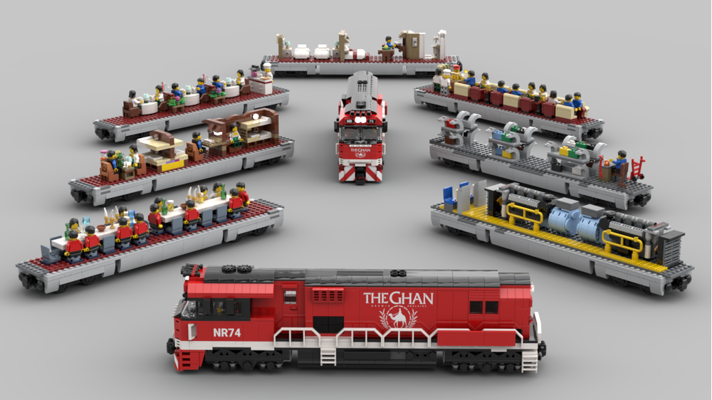 LEGO MOC The Ghan Locomotive with Powered-Up Hub, Motor and LIGHTs! by ...