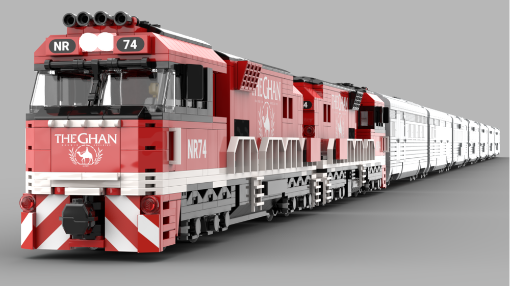 LEGO MOC The Ghan Locomotive with Powered-Up Hub, Motor and LIGHTs! by ...