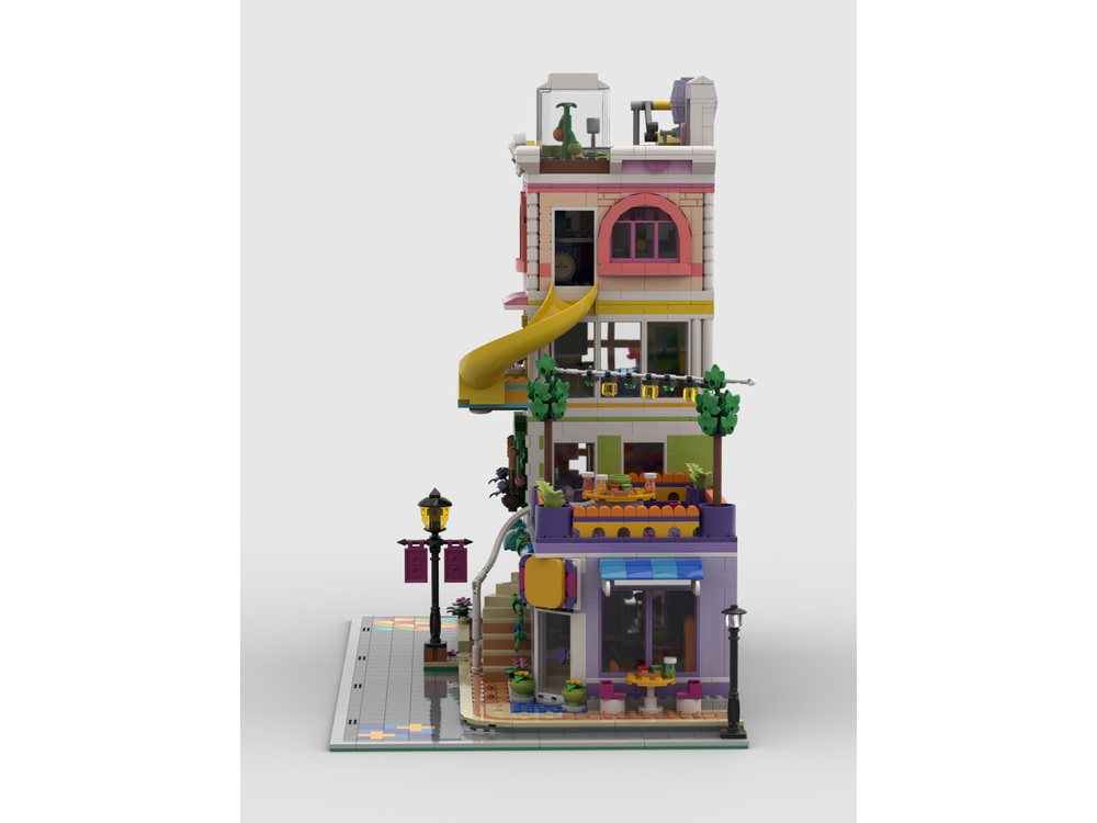 Lego Moc Friends Community Centre And Kitchen Combined Modular By