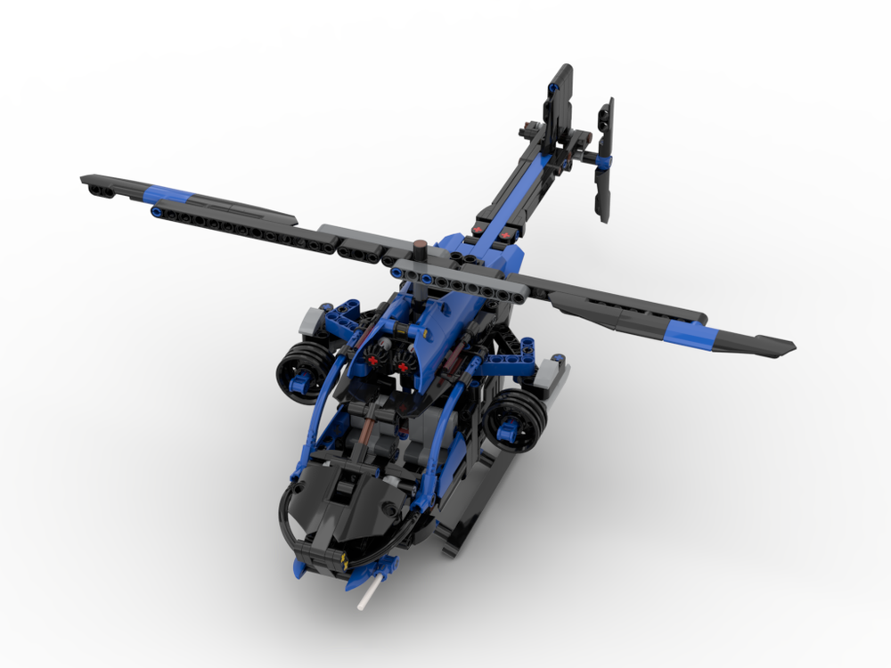 Lego Moc 42123 Model B Police Helicopter By Xaerozkota Rebrickable