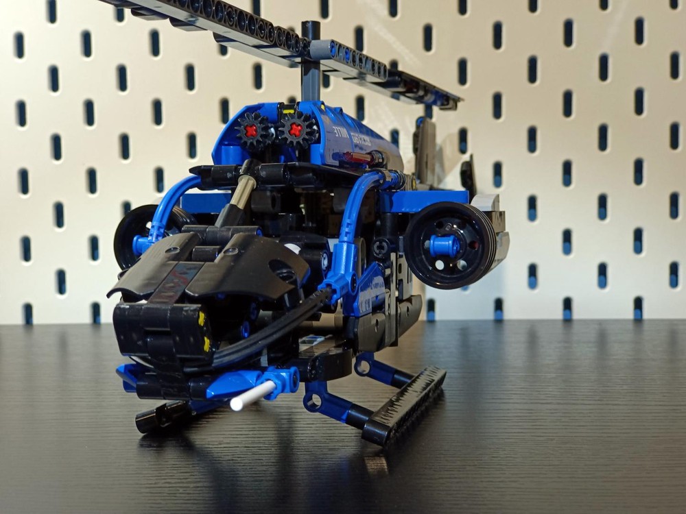Lego Moc 42123 Model B Police Helicopter By Xaerozkota Rebrickable