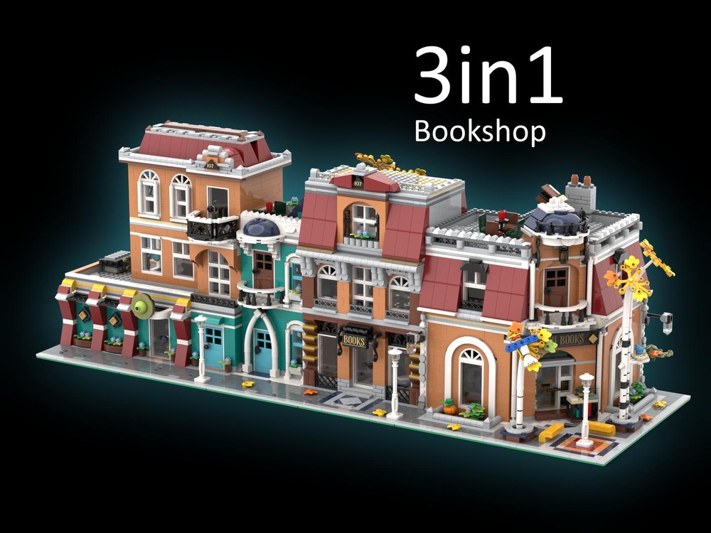 LEGO MOC 3in1 10270 Bookshop Alternative Builds by PL MOCs ...
