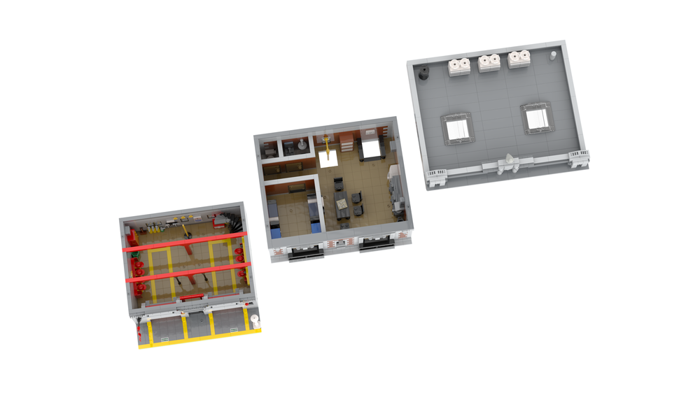 LEGO MOC Modular New York Firehouse by Creable | Rebrickable - Build ...