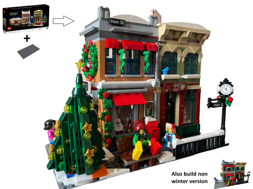 LEGO MOC Holiday Main Street Corner Modular Alternate build of 10308 by ...