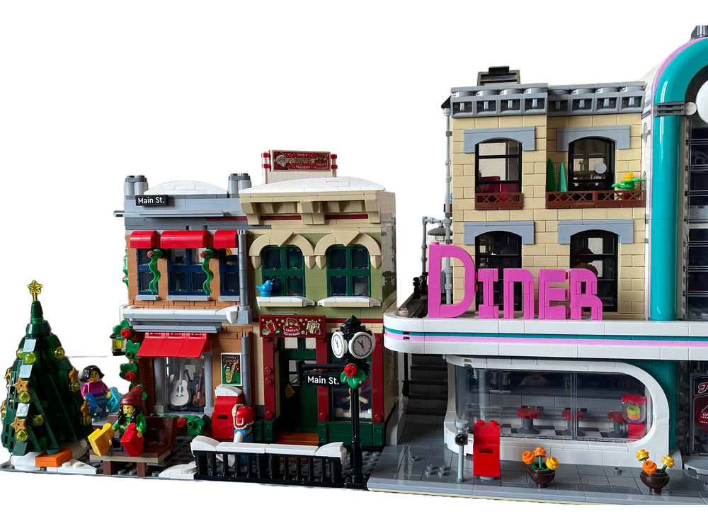 Lego Moc Holiday Main Street Corner Modular Alternate Build Of 10308 By