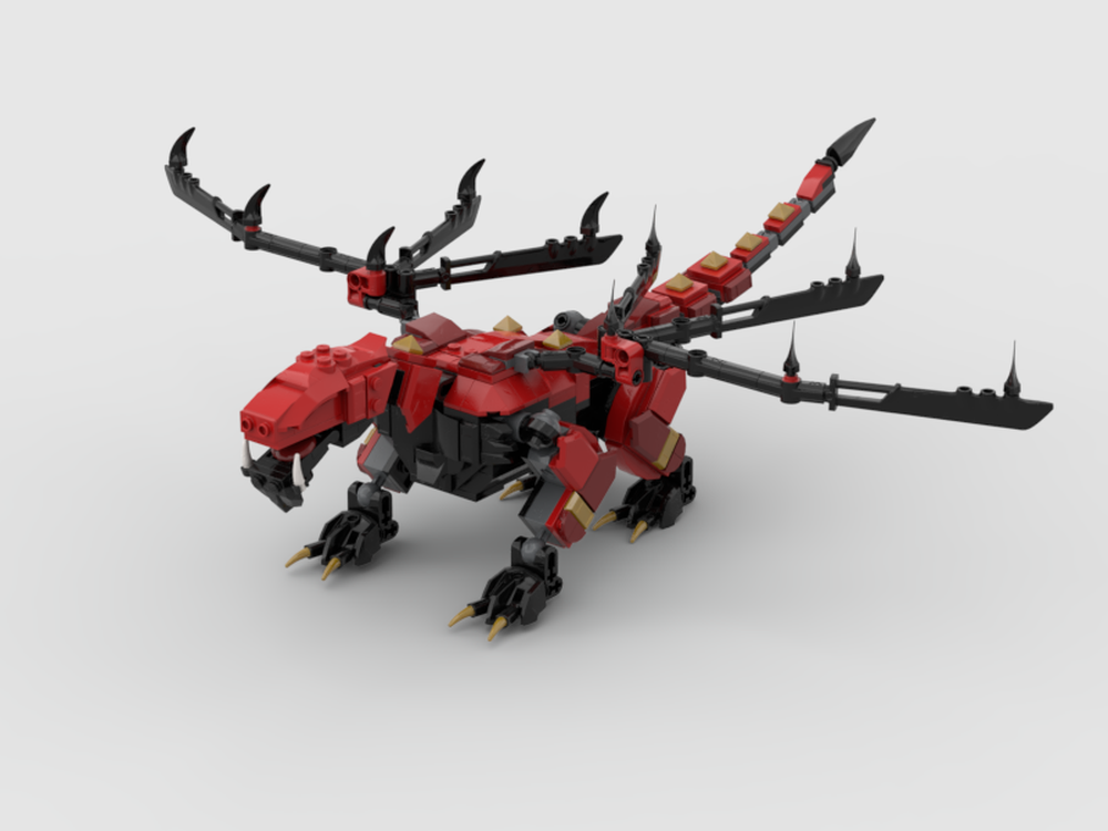 LEGO MOC Kai's Fire Dragon - Hunted by Cliché_Productions | Rebrickable ...