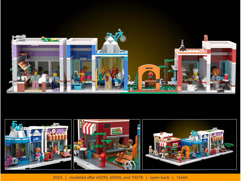 LEGO MOC Main Street by brickingfromhome | Rebrickable - Build with LEGO