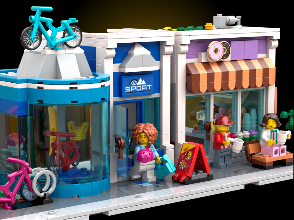 LEGO MOC Main Street by brickingfromhome | Rebrickable - Build with LEGO