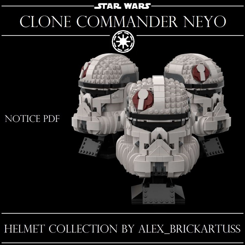 LEGO MOC helmet Clone Commander Neyo by Alex_BricKartuss | Rebrickable ...