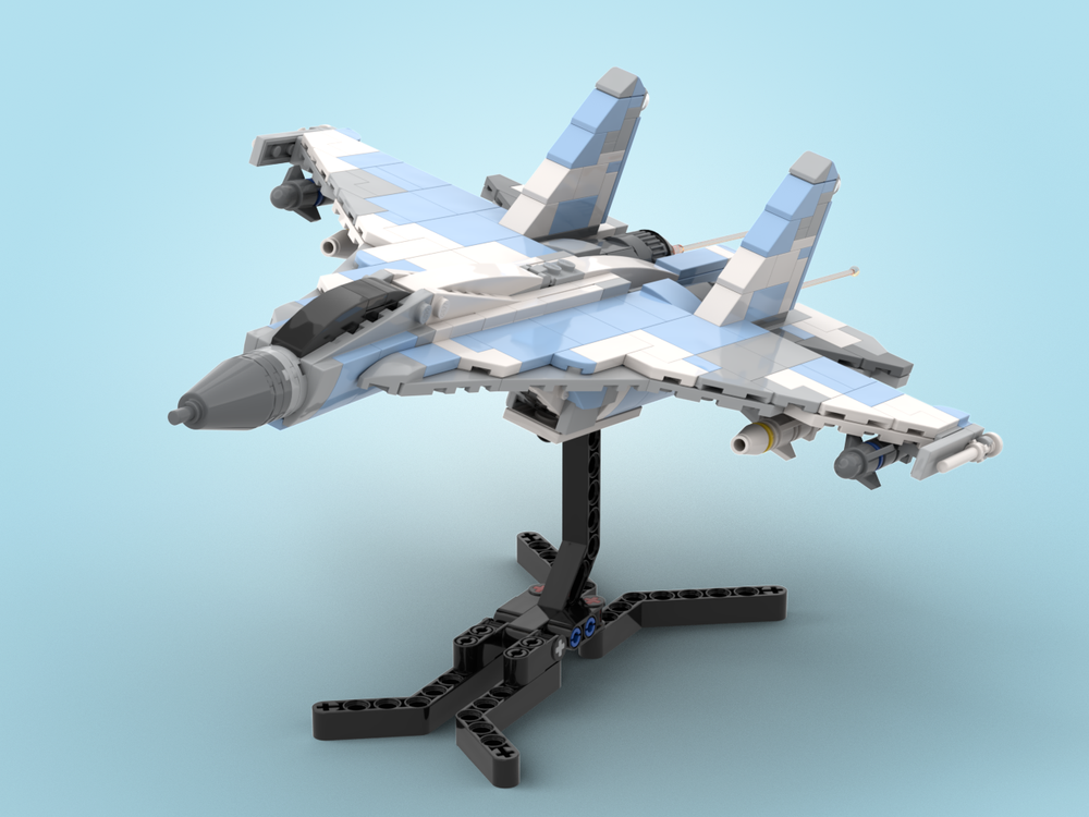 LEGO MOC SU-35 Light Blue Camo (1/72 scale) by abracada_brick | Rebrickable - Build with LEGO