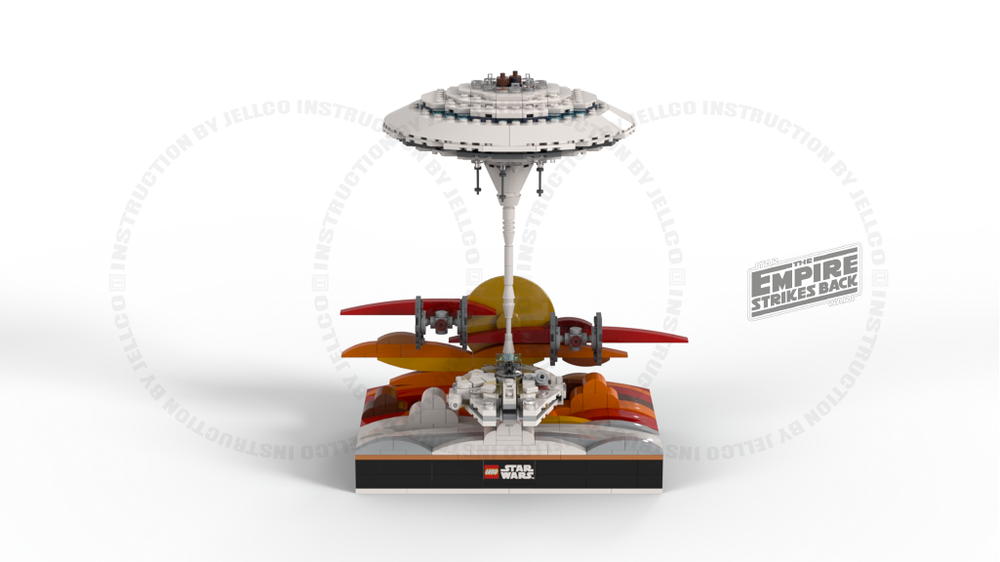 Lego Moc Micro Diorama Cloud City By Jellco Rebrickable Build