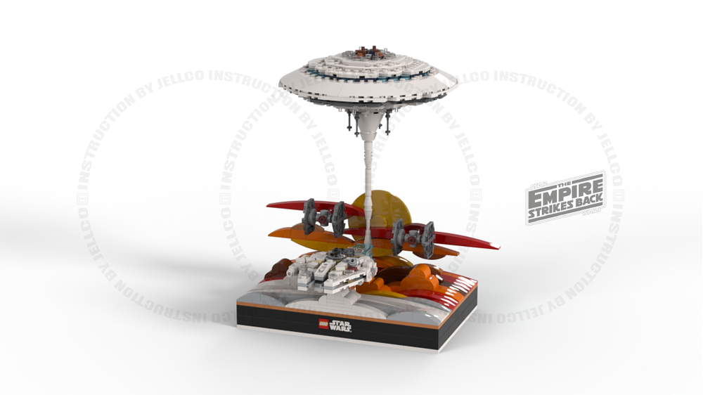 Lego Moc Micro Diorama Cloud City By Jellco Rebrickable Build