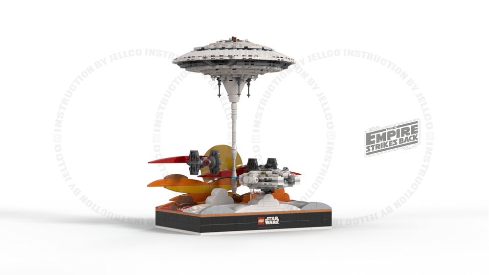 Lego Moc Micro Diorama Cloud City By Jellco Rebrickable Build