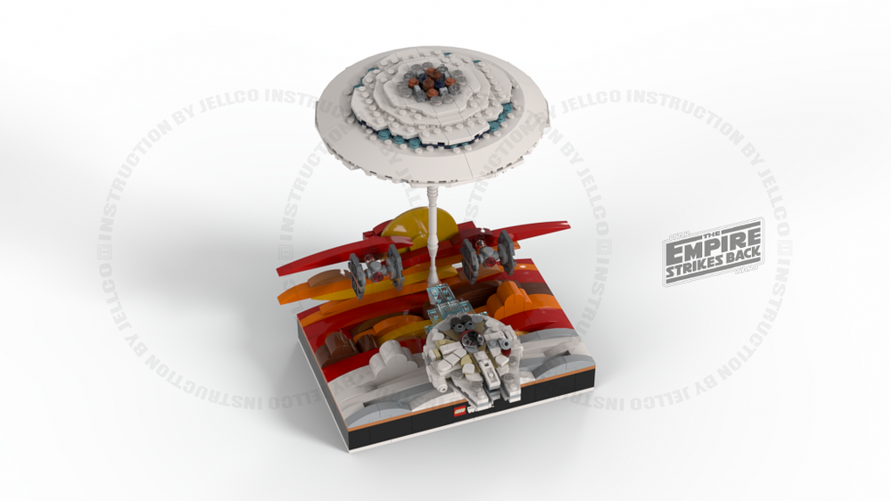 Lego Moc Micro Diorama Cloud City By Jellco Rebrickable Build