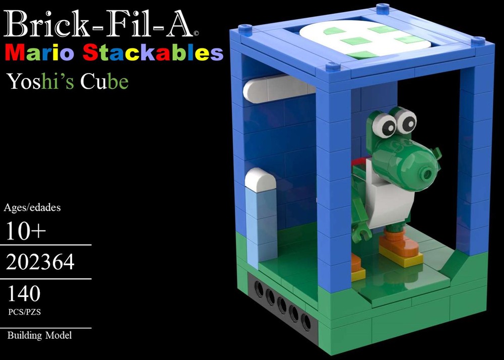 LEGO MOC Yoshi Cube by Brick-Fil-A-Builds | Rebrickable - Build with LEGO