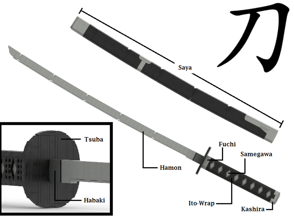 Lego Moc Simple Katana By Officiallyquit Rebrickable Build With Lego
