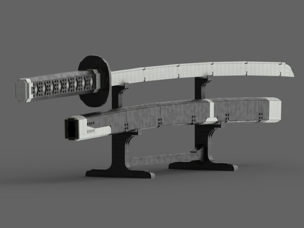 Lego Moc Simple Katana By Officiallyquit Rebrickable Build With Lego