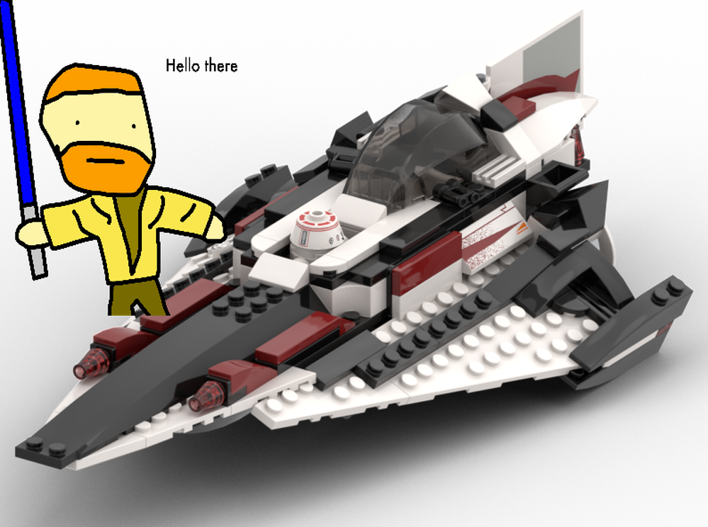 LEGO MOC Custom Jedi Starfighter by BlueB | Rebrickable - Build with LEGO