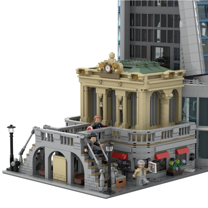 LEGO MOC Avengers Tower Base - 76269 Mod w/ Hall of Armor & Grand ...