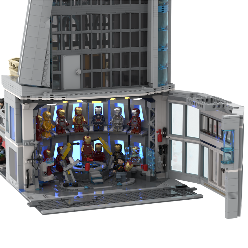LEGO MOC Avengers Tower Base - 76269 Mod w/ Hall of Armor & Grand ...