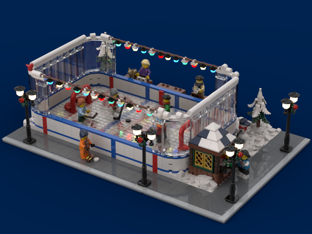 LEGO MOC Modular Winter Ice Hockey Rink by Brick Kaiser | Rebrickable ...