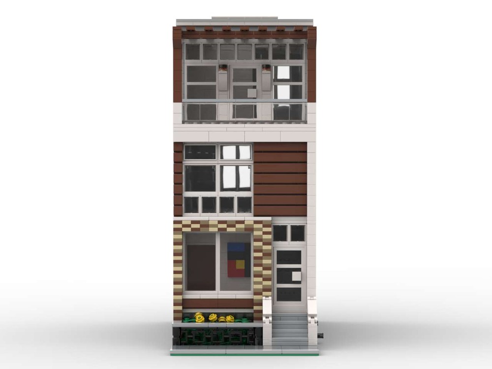 Lego Moc Modern Townhouse Modular By Michaelbaek Rebrickable Build