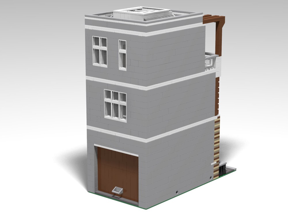 Lego Moc Modern Townhouse Modular By Michaelbaek Rebrickable Build