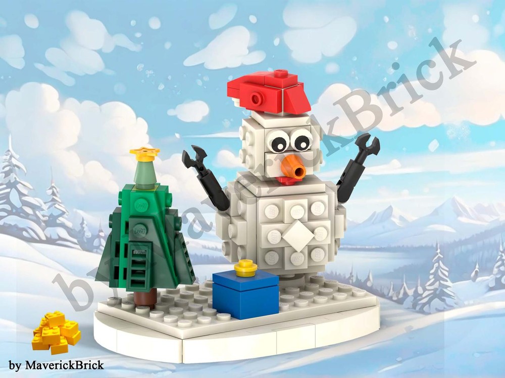 LEGO MOC Snowman mini by MaverickBrick | Rebrickable - Build with LEGO
