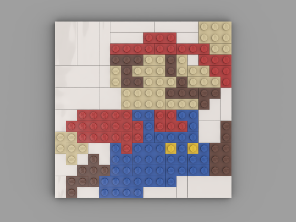LEGO MOC 8-bit Mario Mosaic by CMakes23 | Rebrickable - Build with LEGO