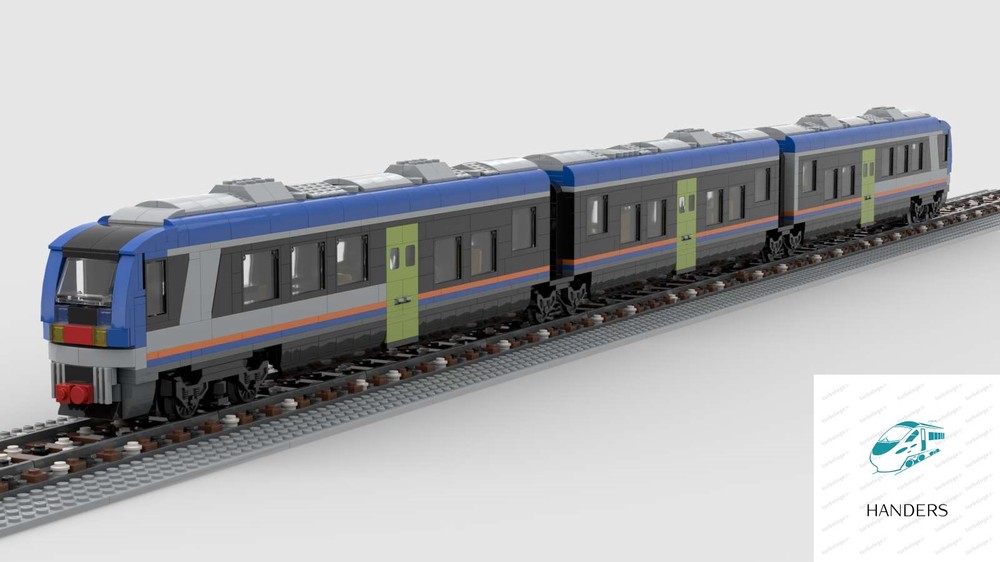 LEGO MOC Italian 220 Class diesel Train by Handers | Rebrickable ...